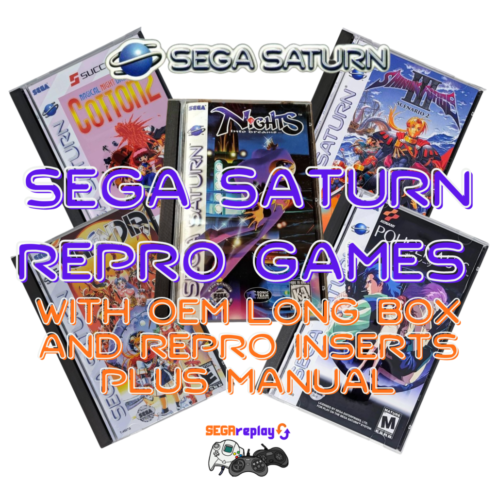 Sega Saturn Reproduction Games (With long box and reproduction manual) | SEGA REPLAY