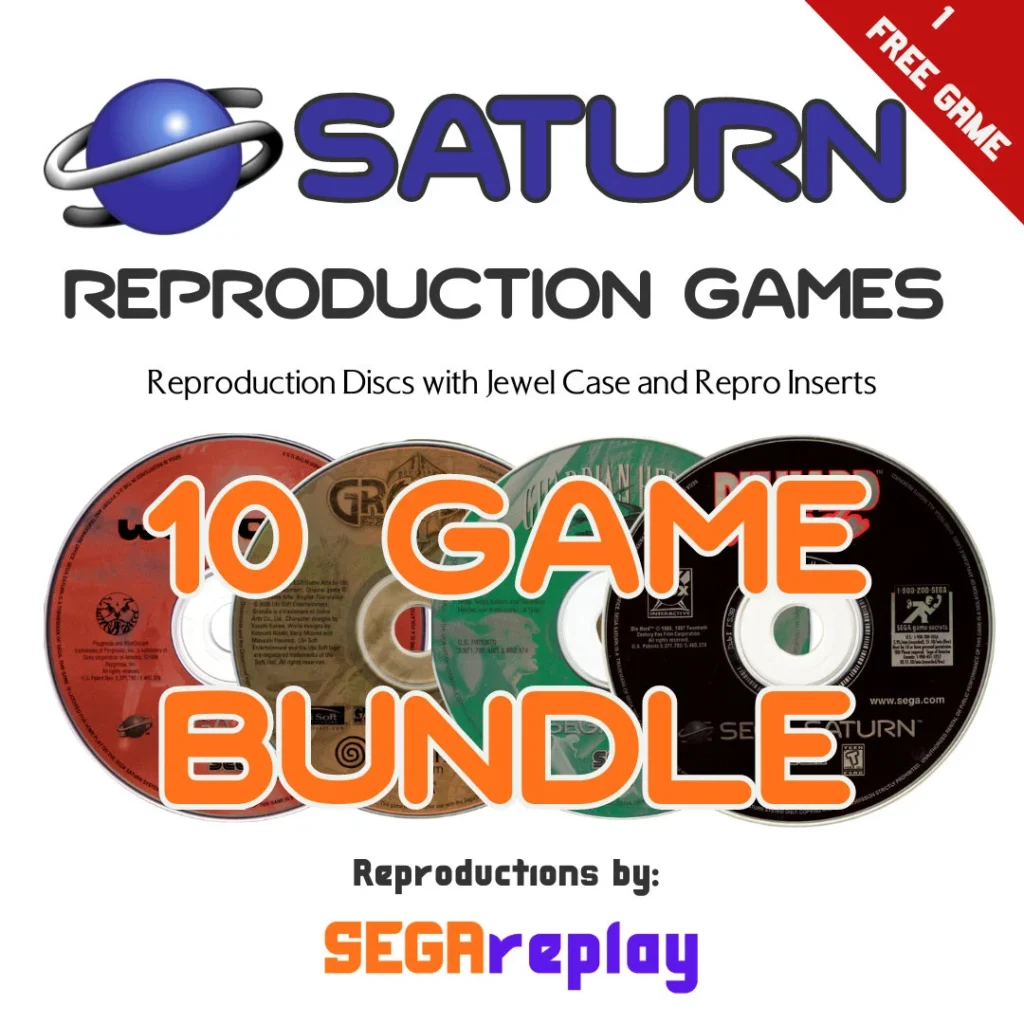 Sega Saturn Bundle: 10 Reproduction Games with or without Disc Art ...